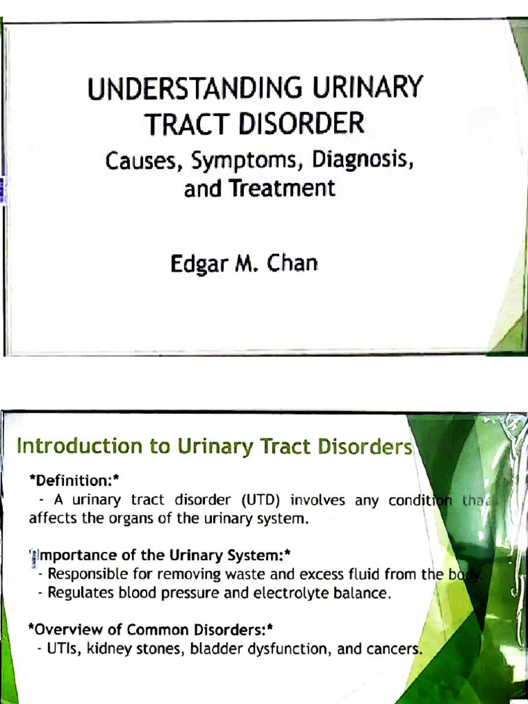 Urinary Tract Disorders | PDF