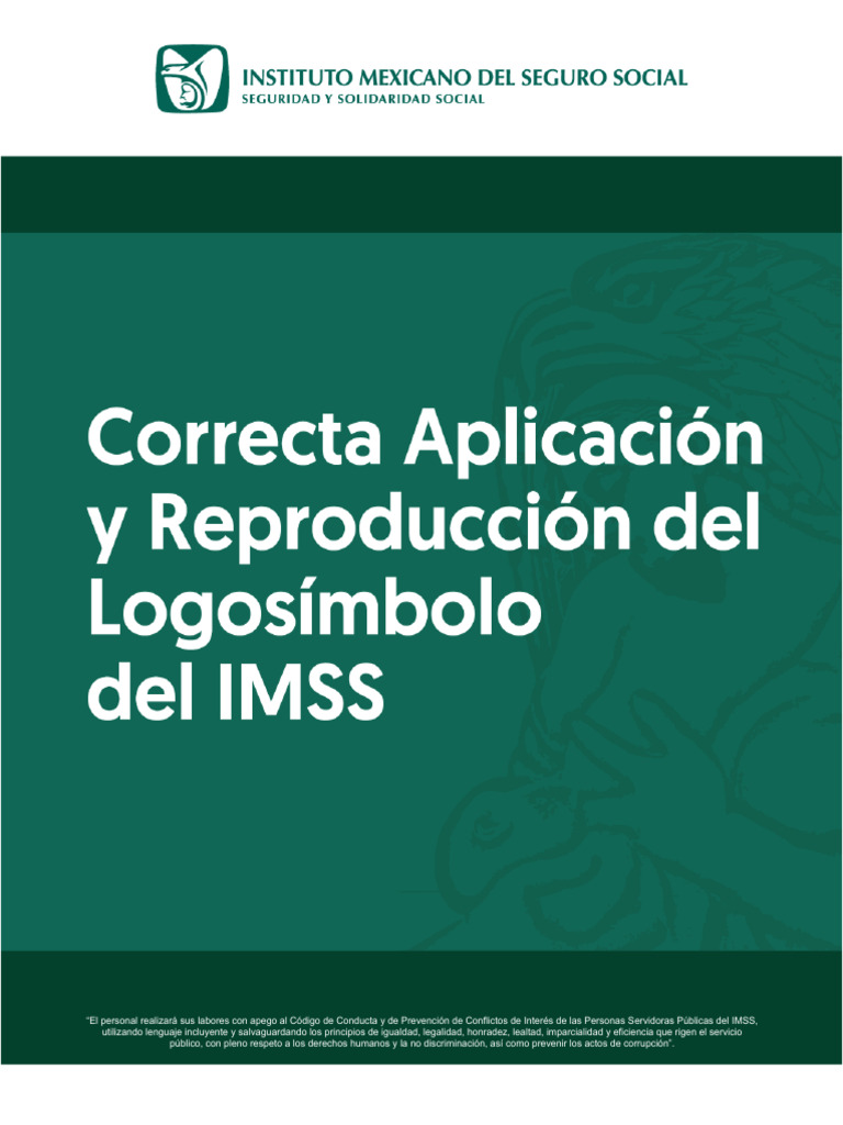 Guia Correcta Aplicacion Reproduccion LOGOSIMBOLO IMSS | PDF | Color ...