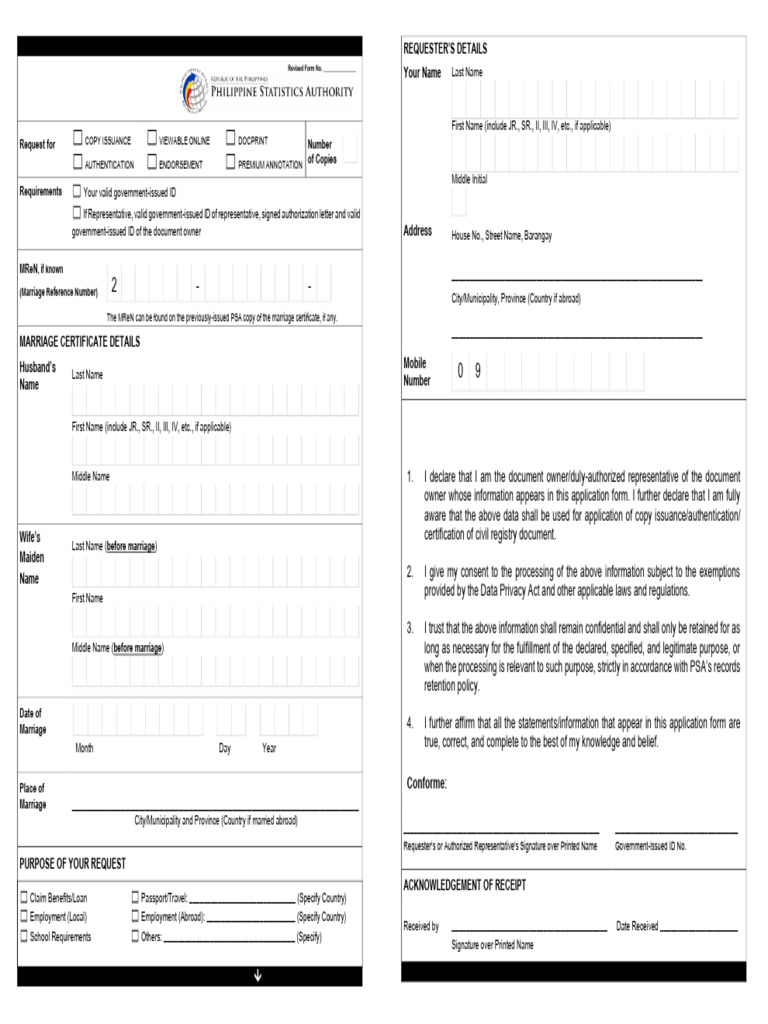 Marriage-Editable Request Form | PDF | Marriage | Government And Personhood