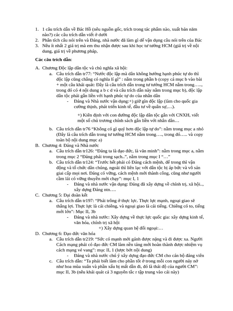 ôn tập TTHCM | PDF