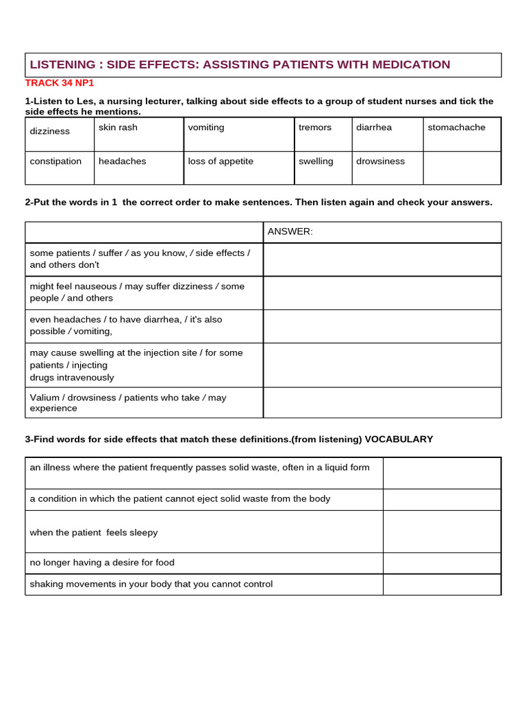 2. Listening Side Effects | PDF