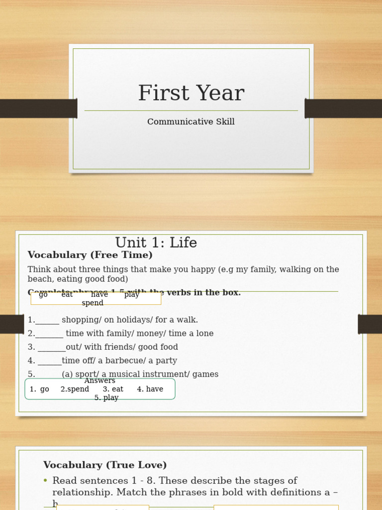 First Year | PDF
