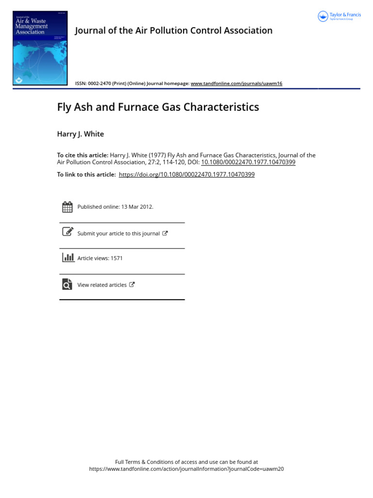 Fly Ash and Gas Characteristics Analysis | PDF | Bituminous Coal | Coal