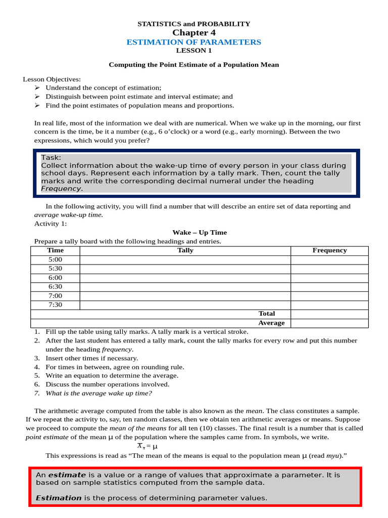 chapter-4 | PDF | Estimator | Bias Of An Estimator