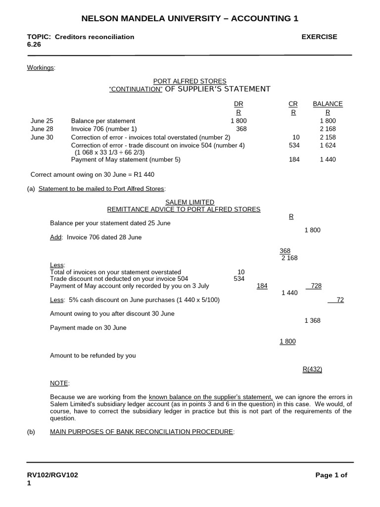 EXER 6.26 SOL (2024) (1) | PDF | Invoice | Banks