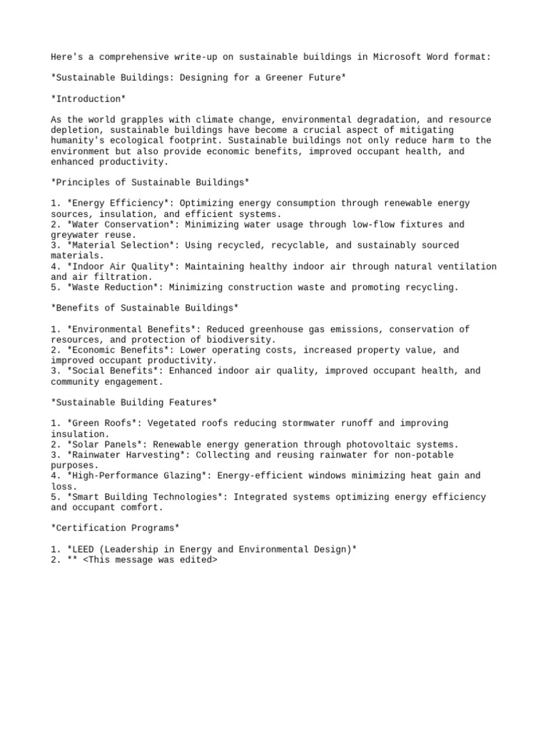 Sustainable Building Pdf