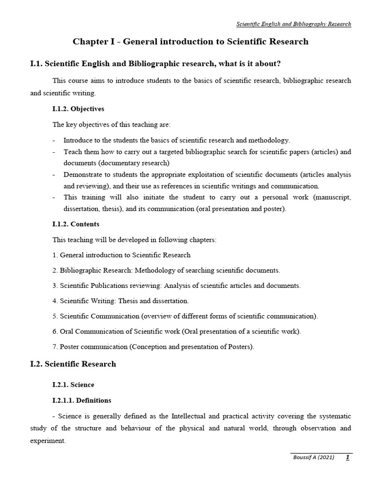 Chapter I - General Introduction To Scientific Research | PDF | Theory ...