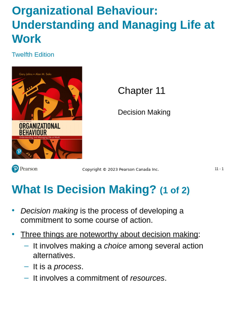 Chapter 11 - Decision Making | PDF | Decision Making | Rationality