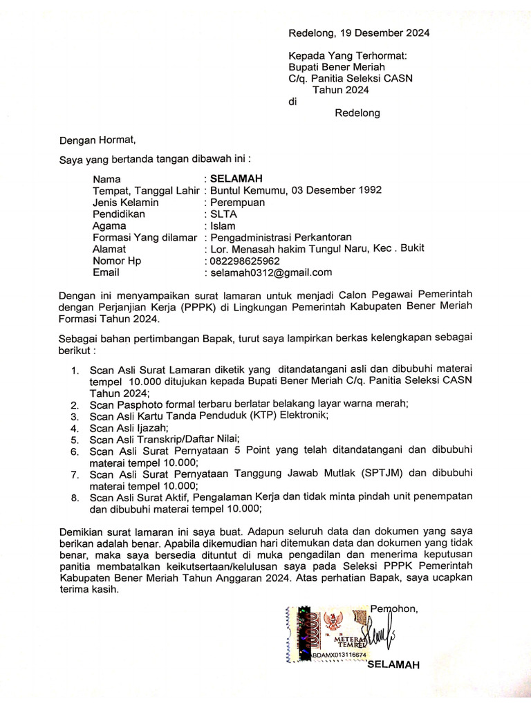 Lamaran | PDF