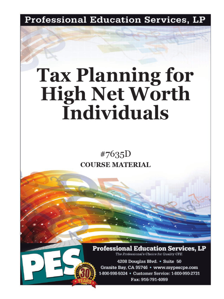 Tax Planning For High Net Worth Individual | PDF | Alternative Minimum ...