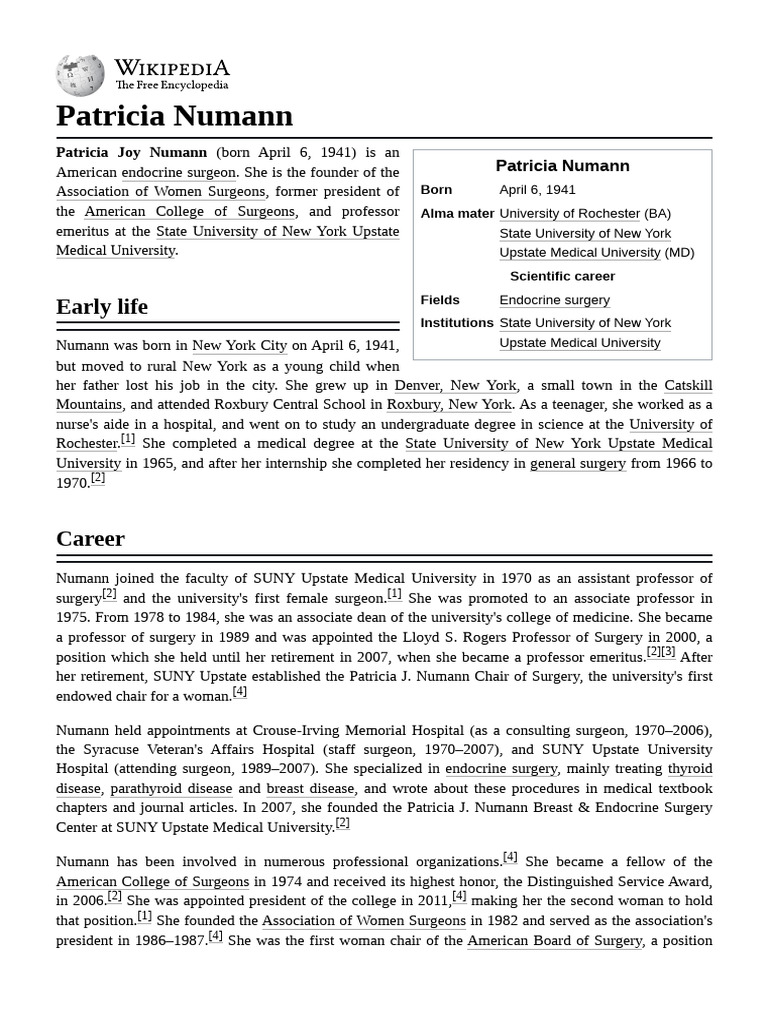 Patricia_Numann | PDF | Surgery | Health Care