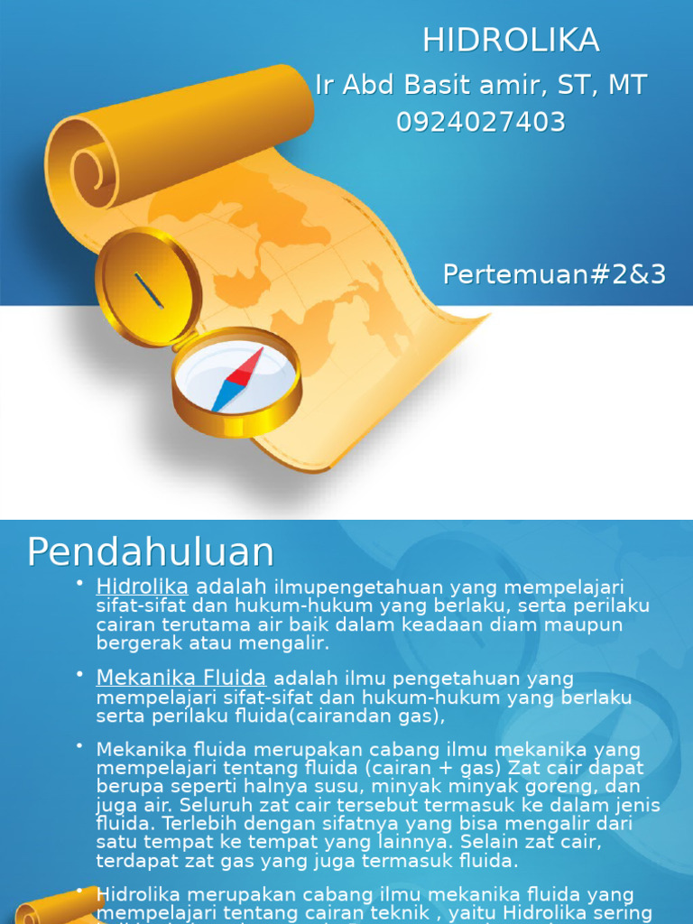 00.ppt HIDROLIKA 1-1 | PDF