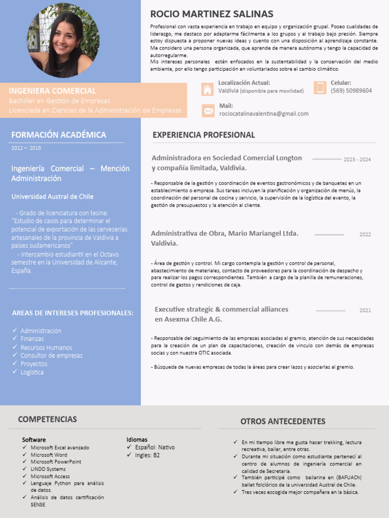 Perfil Profesional de Rocío Martínez Salinas | PDF