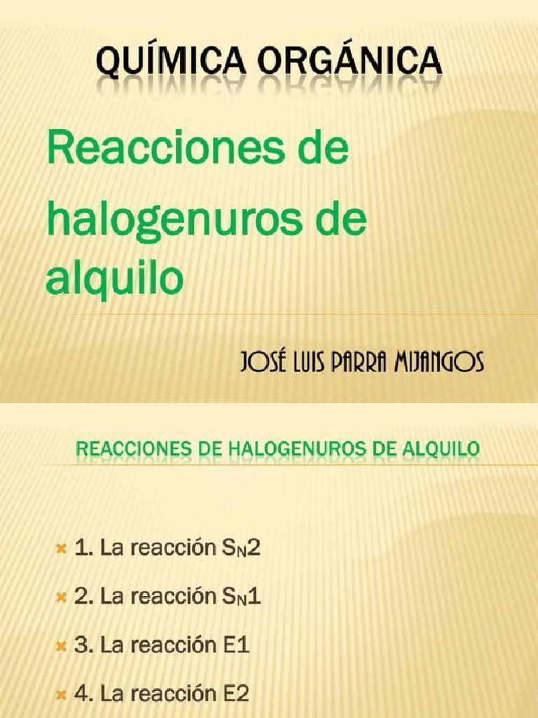 Halogenuros de Alquilo | PDF