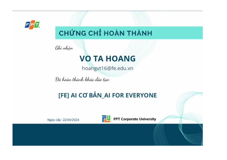CertificatePdf AI Co Ban | PDF