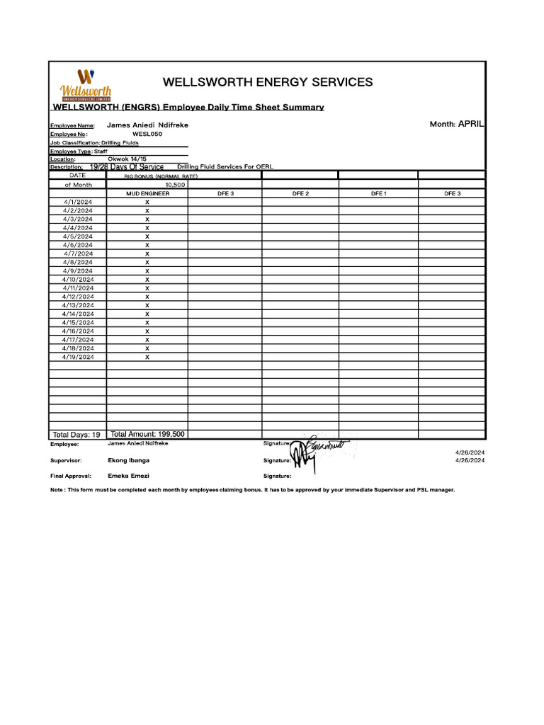 Time Sheet Summary 2 | PDF
