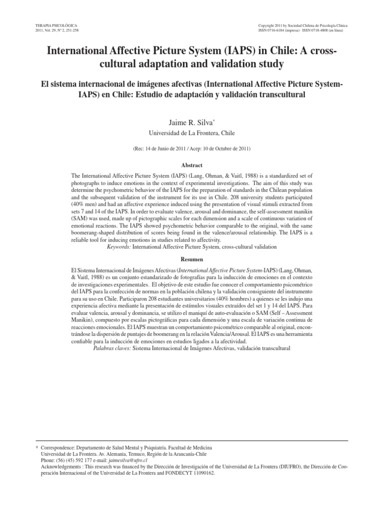 Art12 Chile 1 | PDF | Affect (Psychology) | Cognition