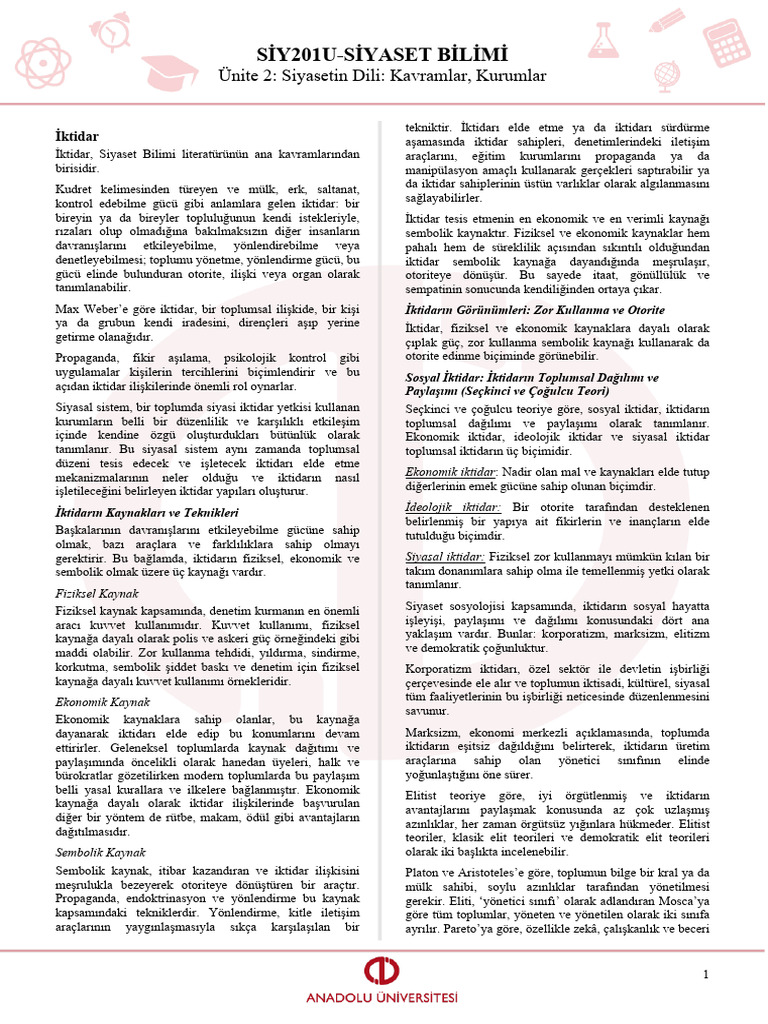 SB1 2.ünite Özeti | PDF