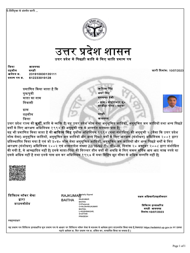 In Nic Up edistrict-CTCER-231910030135111X612233019128 | PDF