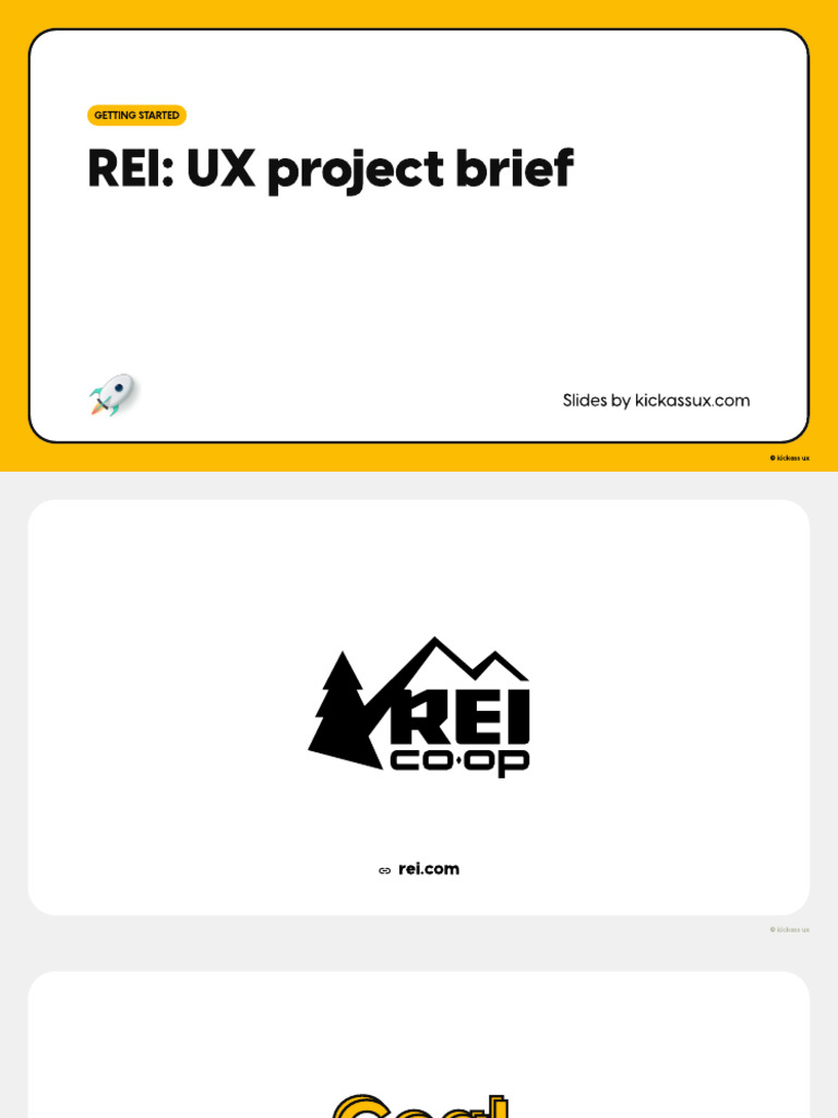 2. REI - UX project brief - Kickass UX | PDF
