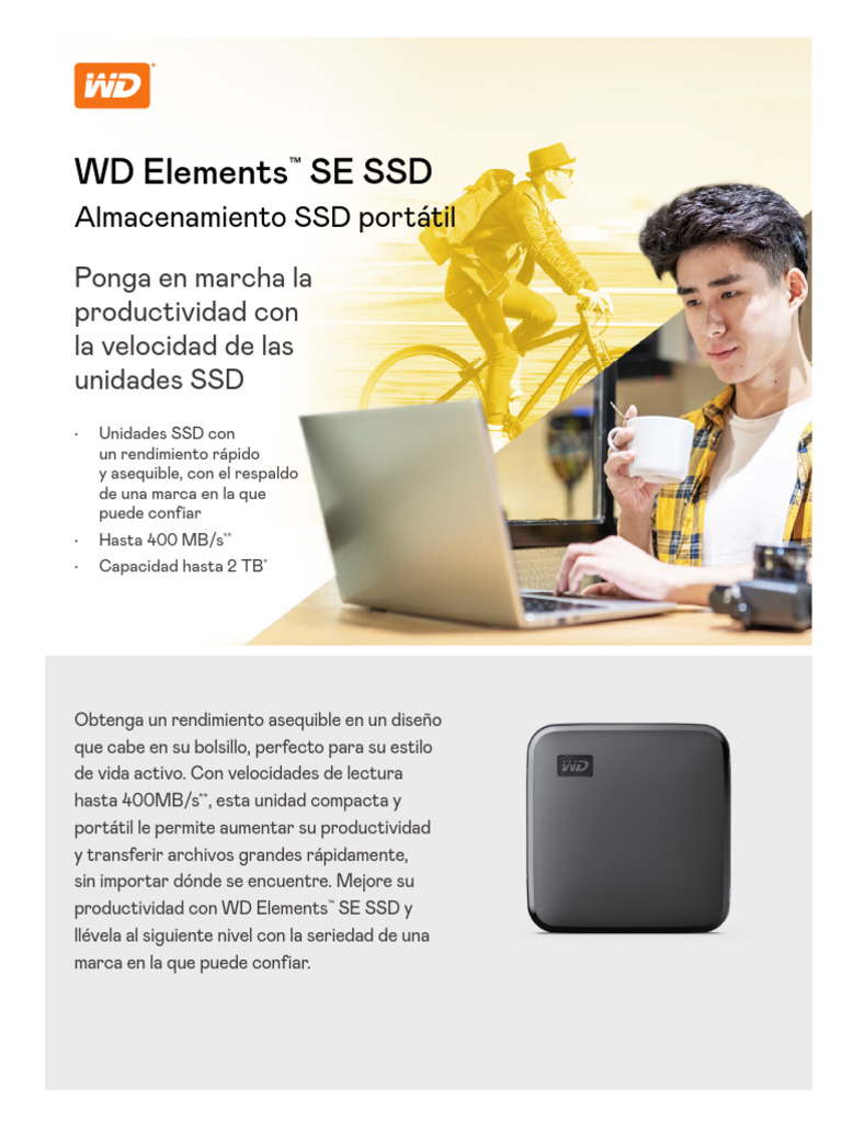 Data Sheet WD Elements Se SSD | PDF | Unidad de estado sólido | USB