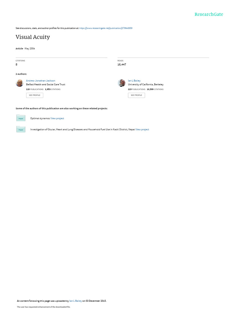 Visual_Acuity | PDF | Angular Resolution | Contrast (Vision)