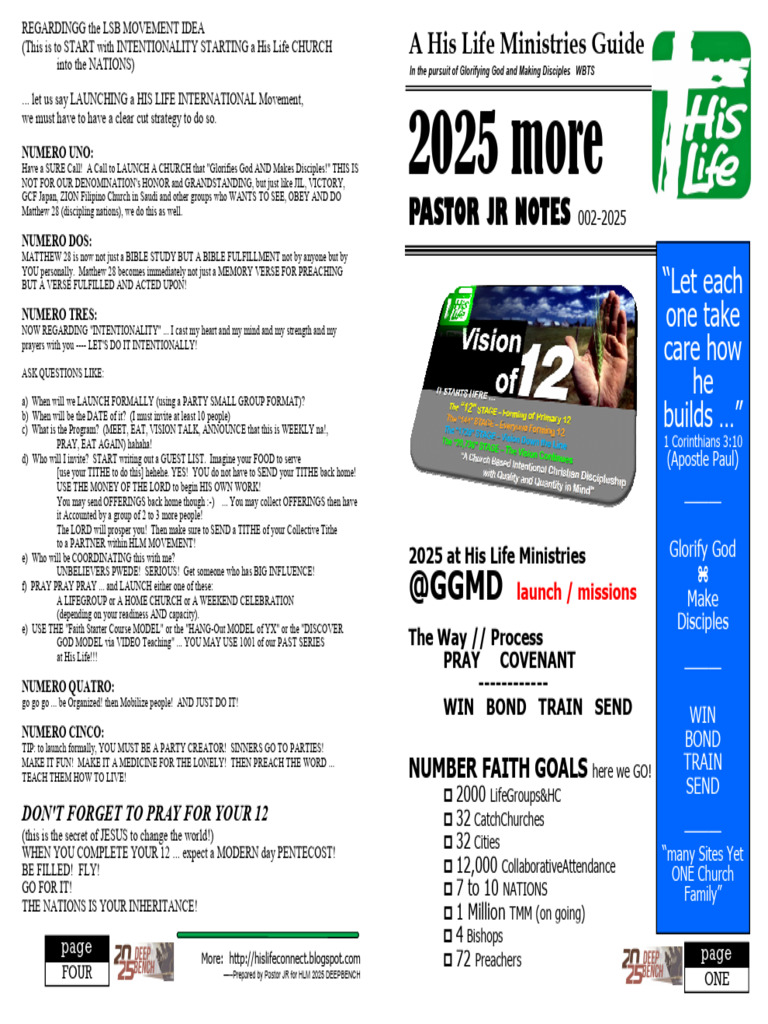 2025 Version 2 Brochure | PDF | Disciple (Christianity) | Jesus