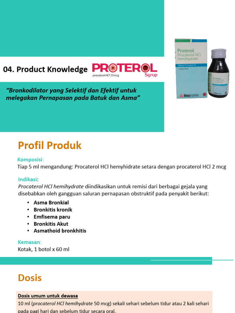 Product Knowledge: "Bronkodilator Yang Selektif Dan Efektif Untuk ...