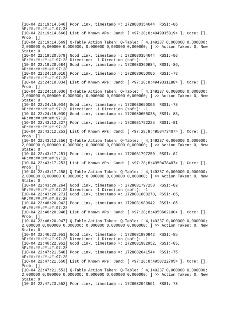 WiFi Connection Log Analysis | PDF