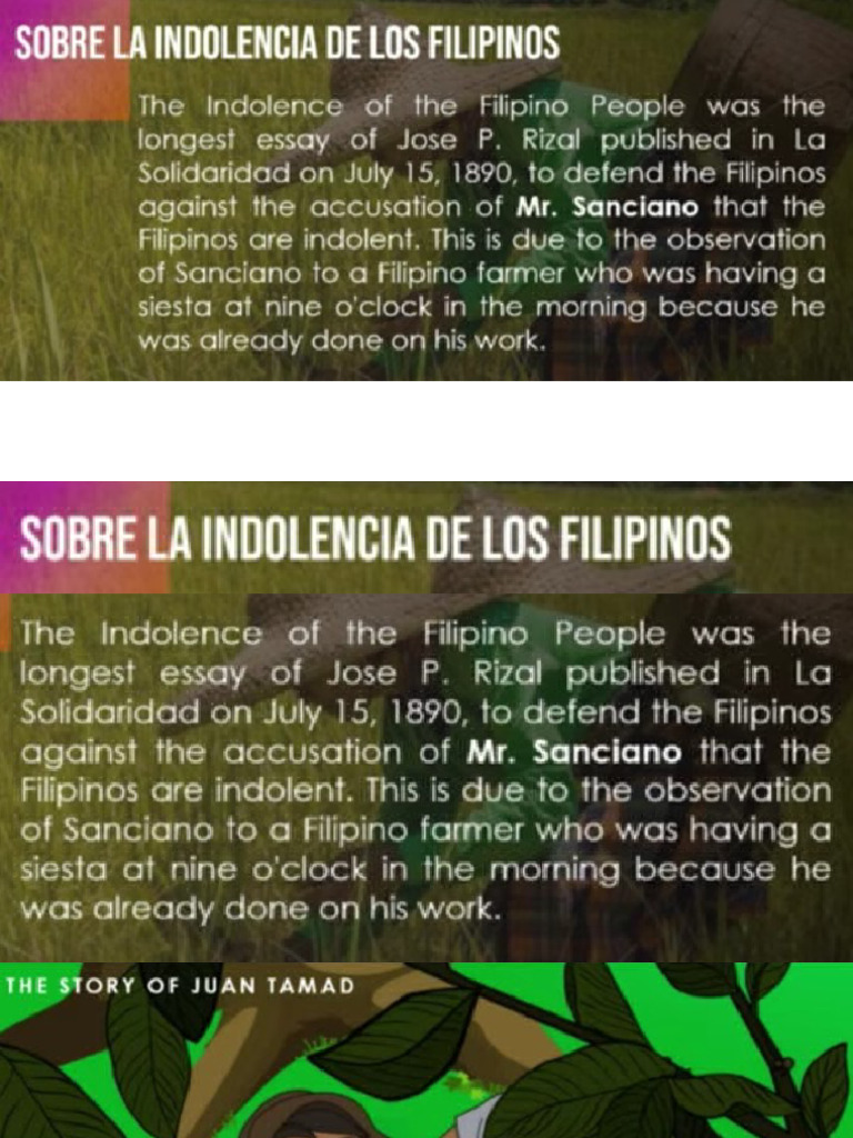Indolence of Filipino People | PDF
