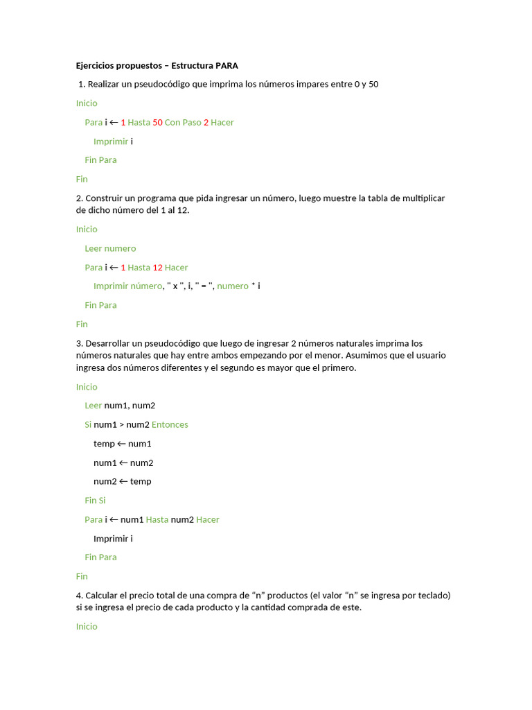 Ejercicios propuestos Marlon Aquino | PDF | Algoritmos | Matemáticas Aplicadas