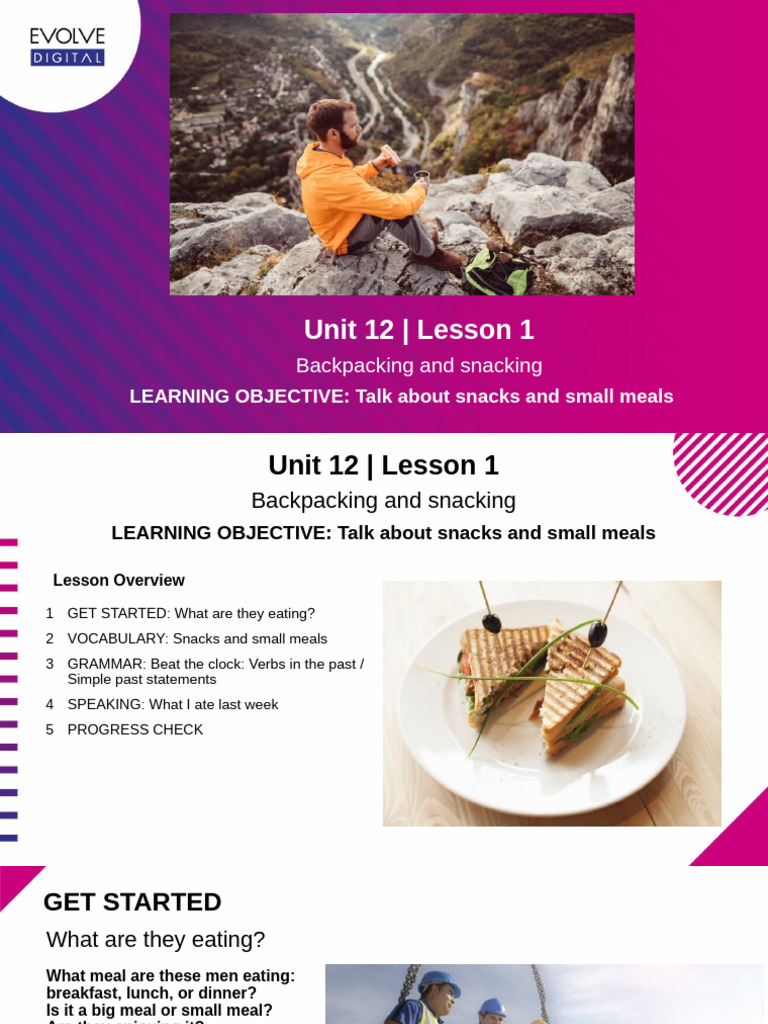 Student's Presentation U12 | PDF | Meal | Menu