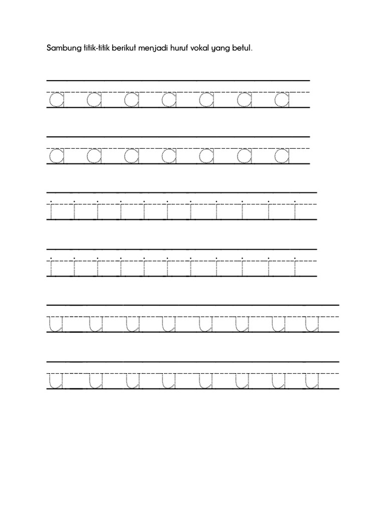 Sambung Titik Huruf Vokal | PDF