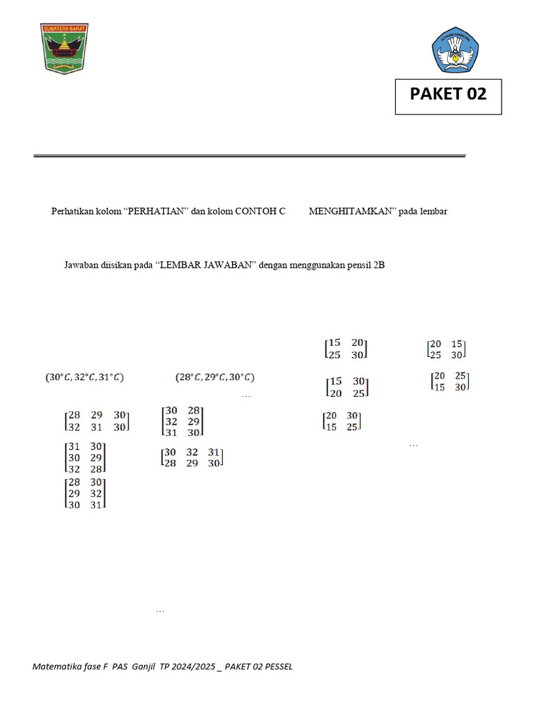 Soal UAS XI F Paket 2des2024 | PDF