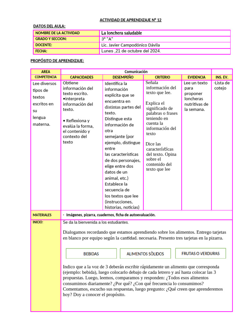 lochera saludable | PDF | Aprendizaje | Cognición
