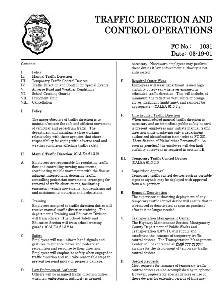 FC1031 - Traffic Direction - KSP | PDF | Traffic | Road
