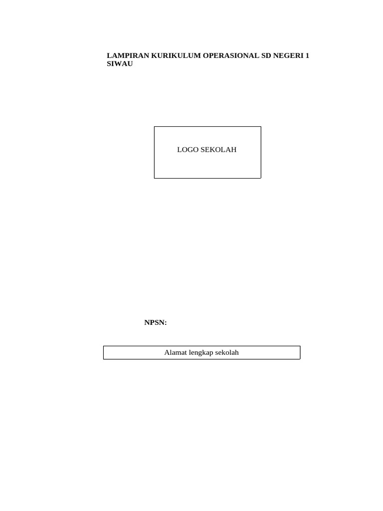Kosp SD Model 1 (Lampiran) | PDF