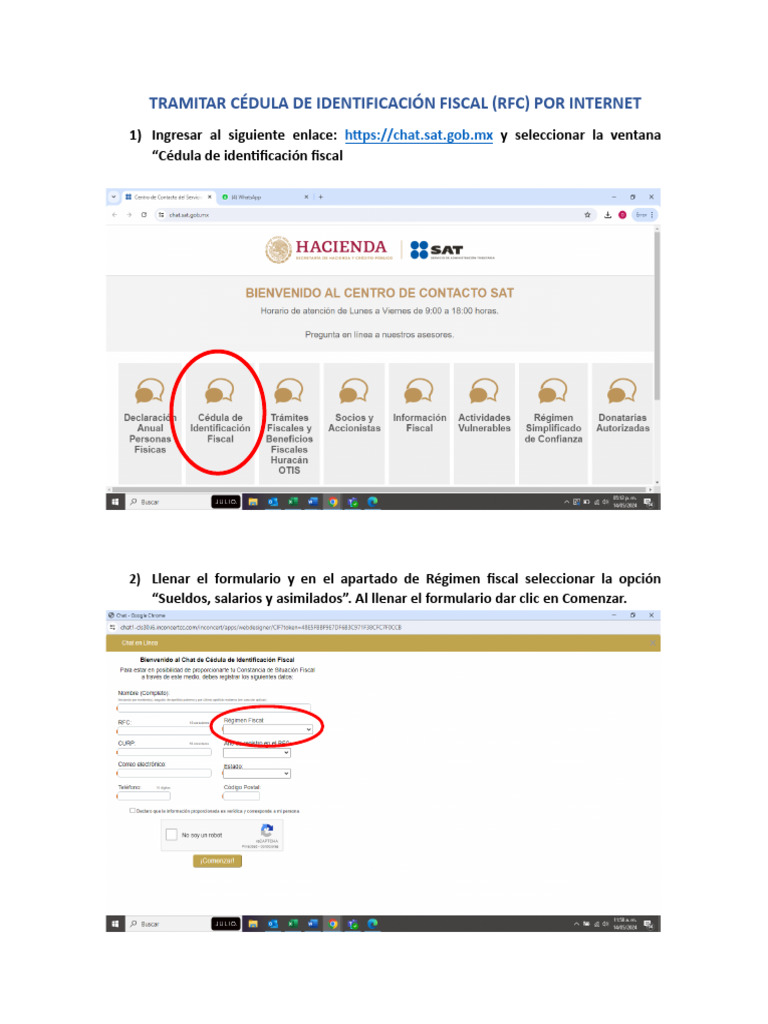 Obtener RFC en Línea Fácilmente | PDF