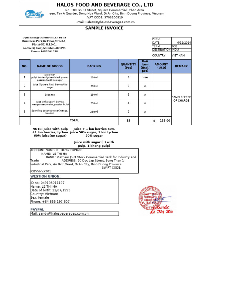 Invoice Kothari | PDF | Food Ingredients | Vegan Cuisine