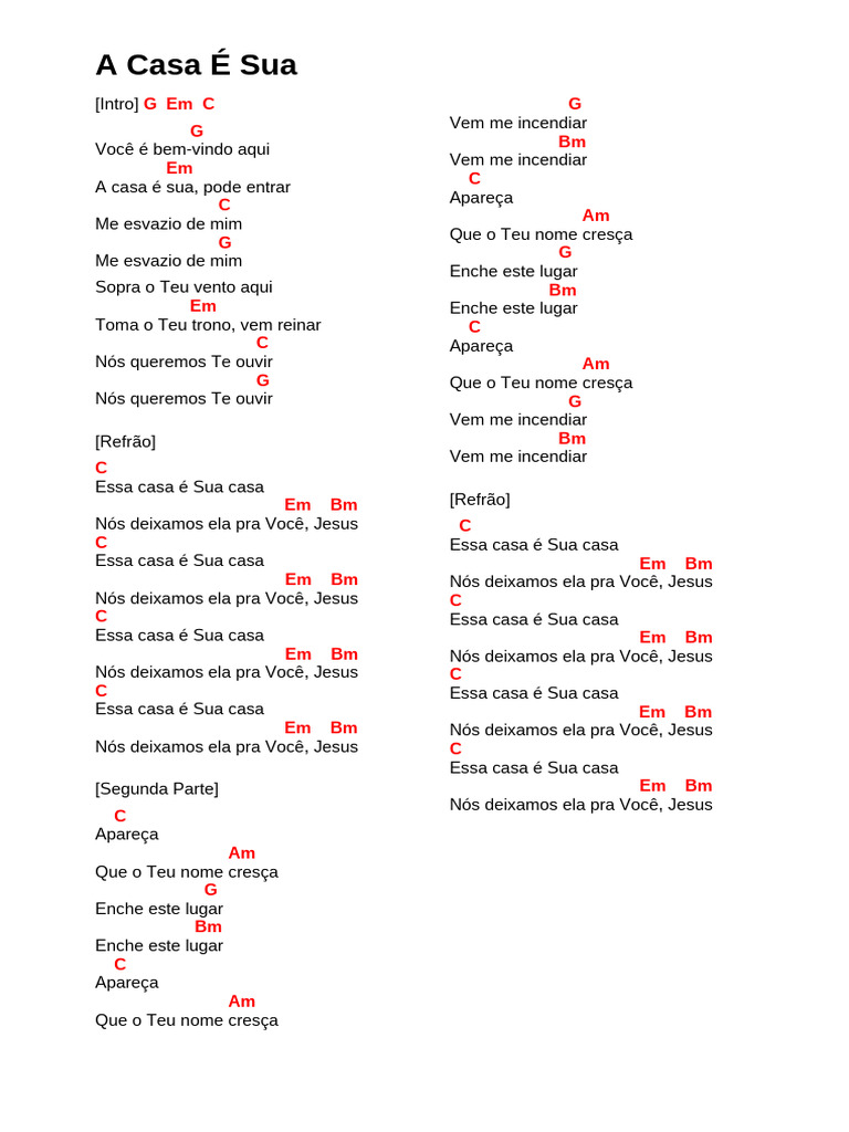 A Casa É Sua | PDF