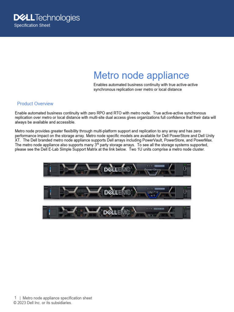 h18593 Metro Node Ss | PDF | Computer Cluster | Computer Data Storage