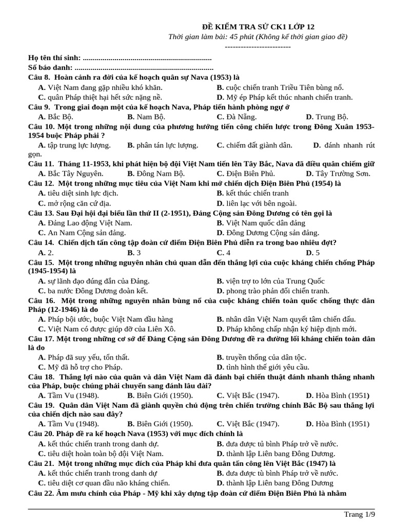 DE KIEM TRA SU CK1 LOP 12 01cb80 31 12 2024 | PDF