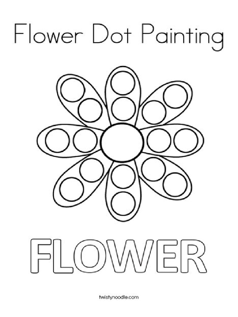 Flower-Dot-Painting Coloring Page PNG 468x609 q85 | PDF