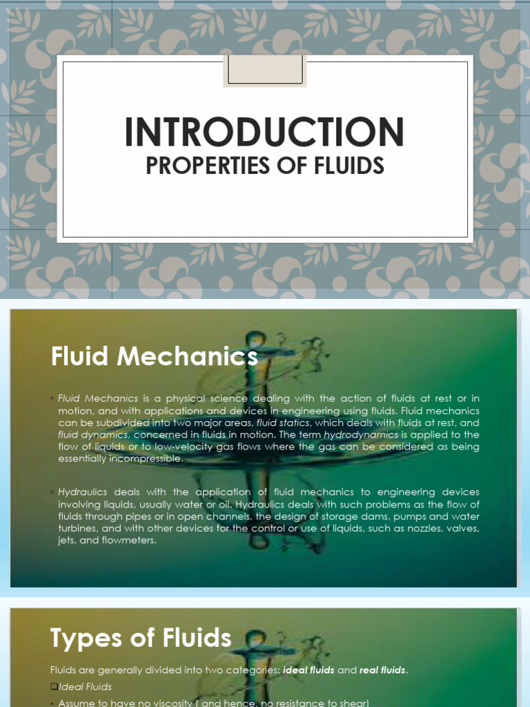 Introduction To Fluid Mechanics - Module I | PDF | Fluid Dynamics | Fluid Mechanics