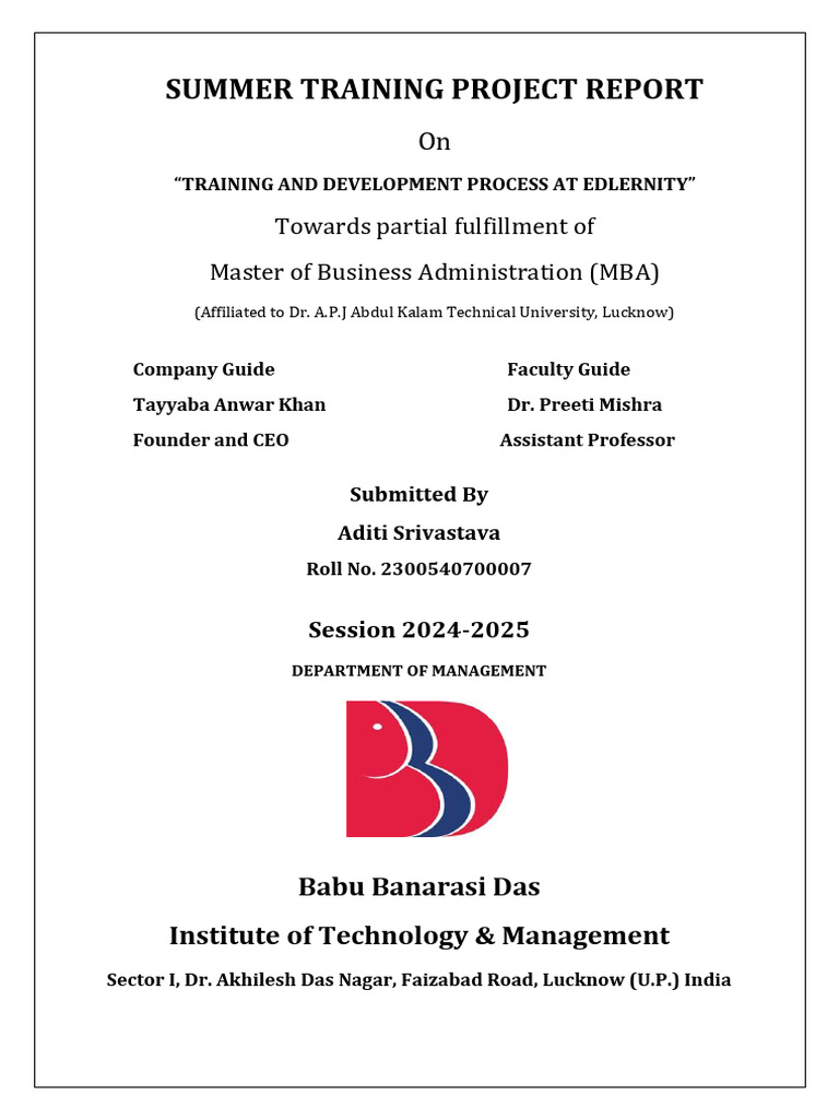 EdLernity Training and Development Insights | PDF | Human Resource ...