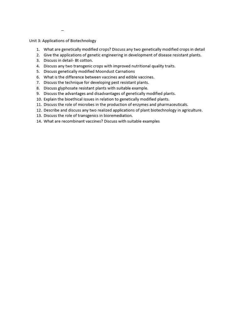 Plant Biotechnology | PDF