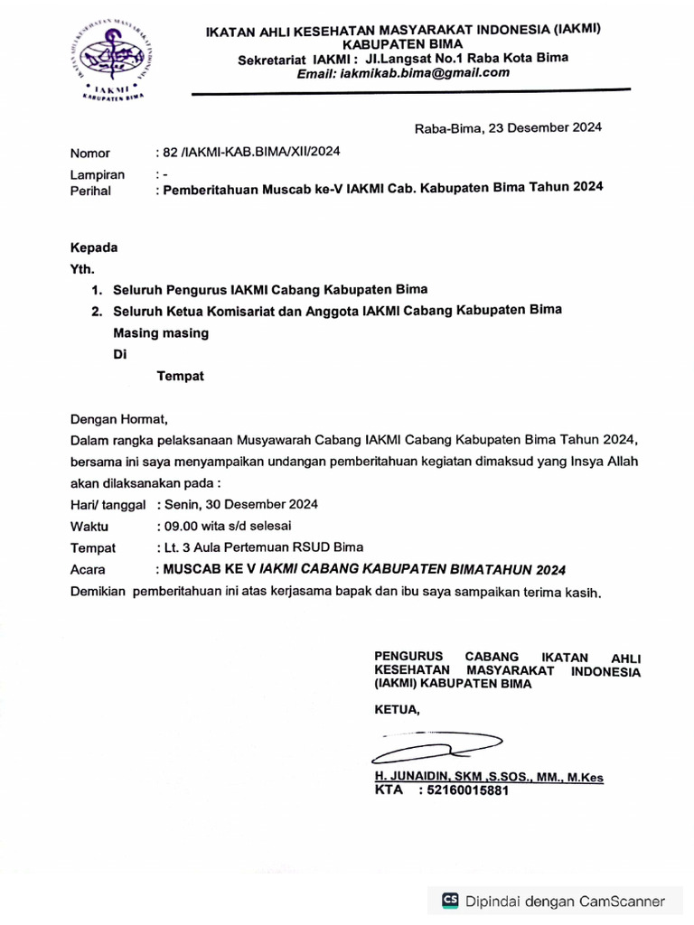 Undangan Muscab | PDF