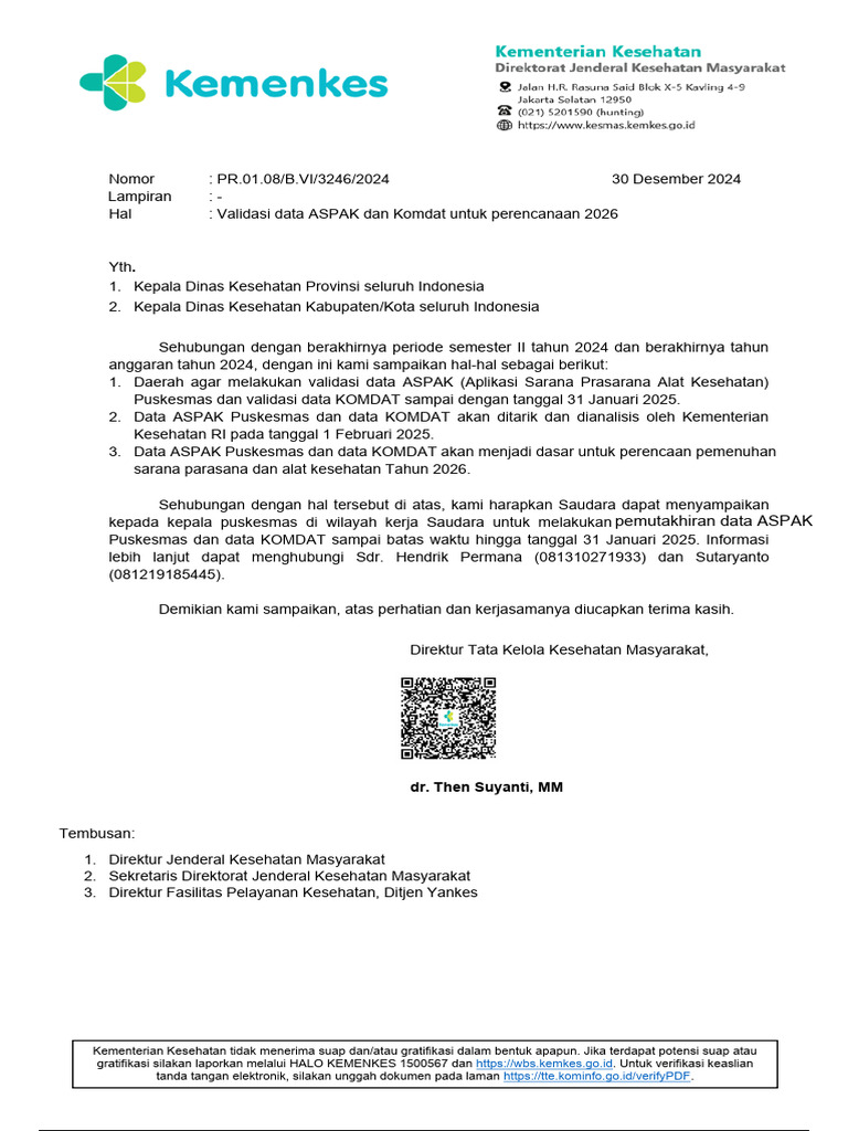 Validasi Data ASPAK & KOMDAT 2024 | PDF