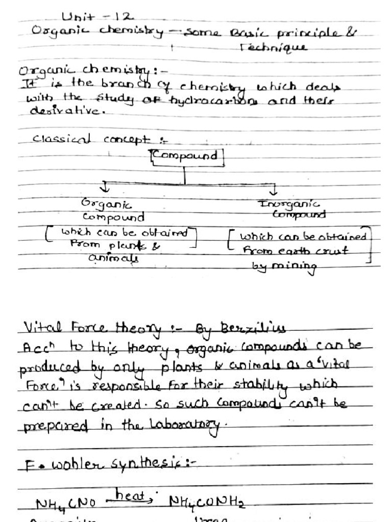 Unit 12 - Organic Chemistry - Part 1 | PDF