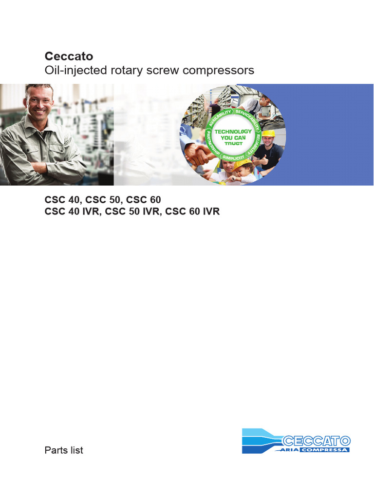 Ceccato CSC 40-60 (IVR) Spare Parts List Multilingual 30711321 | PDF